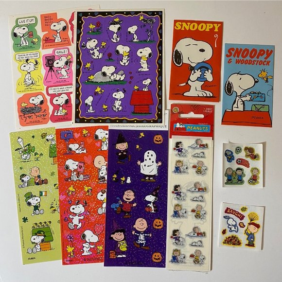 Hallmark | Other | Vintage Hallmark Sandylion Snoopy Stickers Envelopes ...